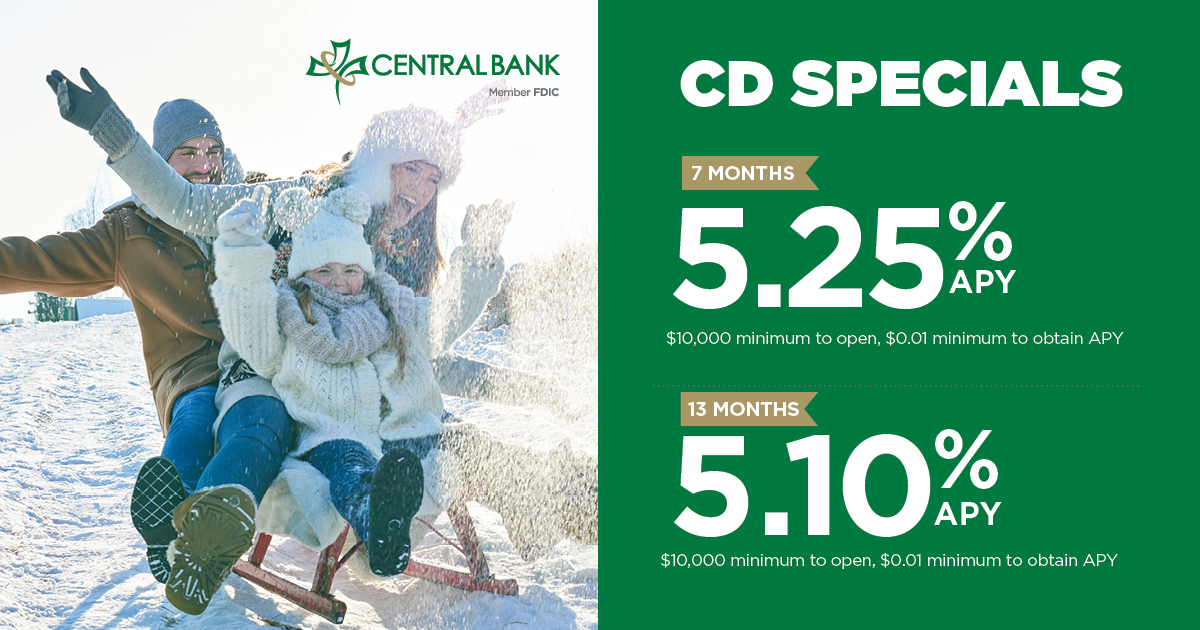 Grow Your Wealth With Central Bank's CD Special